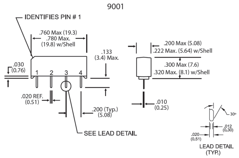 9000 Series/Molded SIP Reed Relays - Coto Technology